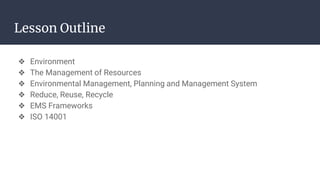 Introduction to Environmental Management | PPTX