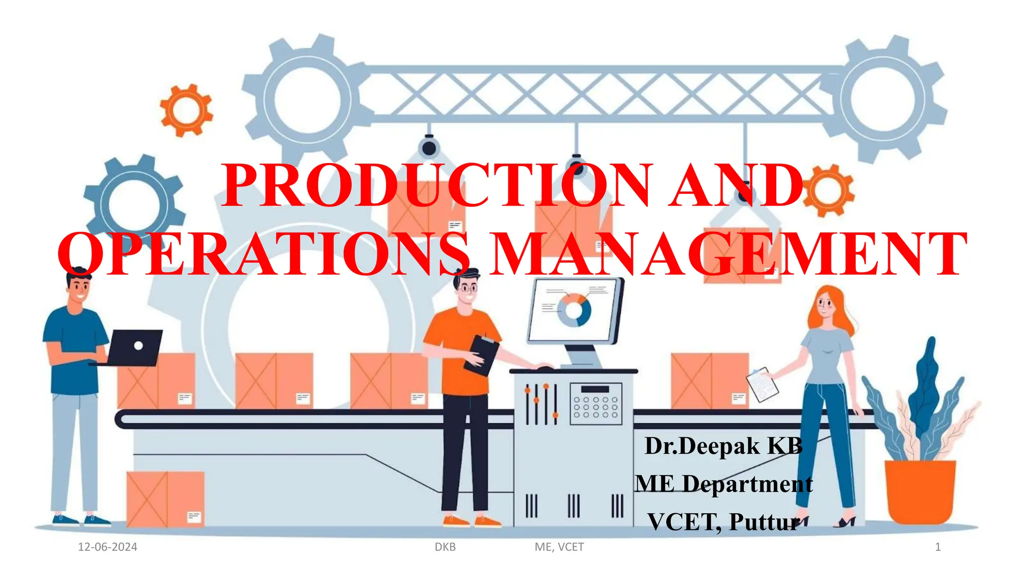 Introduction to Operation Management, scope, types and characteristics ...