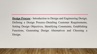 Design and Engineering Module 1 power point | PPT