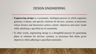 Design and Engineering Module 1 power point | PPT