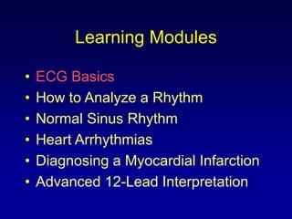 ECG INTRODUCTION LECTURE FOR MEDICAL SCHOOL | PPT