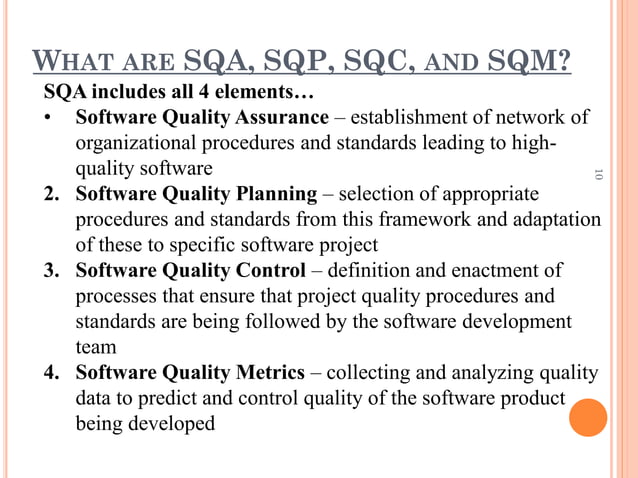 Software Quality Assurance- Introduction | PPT