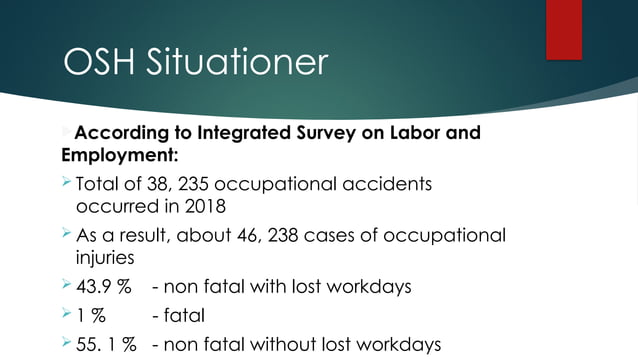 Mandatory 8hours OSH training company Safety | PPTX | Injuries ...