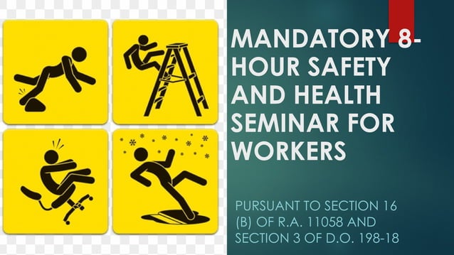 Mandatory 8hours OSH training company Safety | PPTX | Injuries | Diseases and Conditions