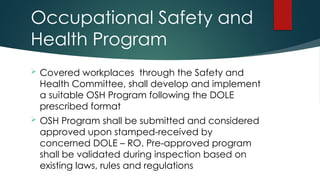 Mandatory 8hours OSH training company Safety | PPTX