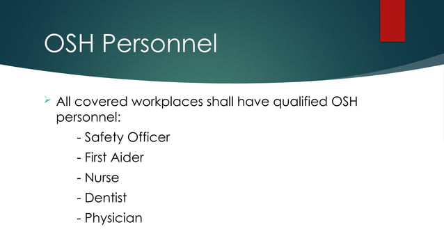 Mandatory 8hours OSH training company Safety | PPTX | Injuries ...