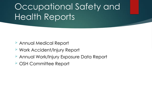 Mandatory 8hours OSH training company Safety | PPTX | Injuries ...