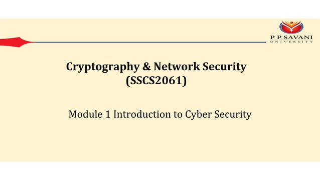 Module 1 Introduction to cryptography... | PDF