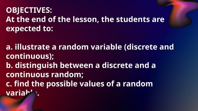MODULE 1: Random Variables and Probability Distributions Quarter 3 ...
