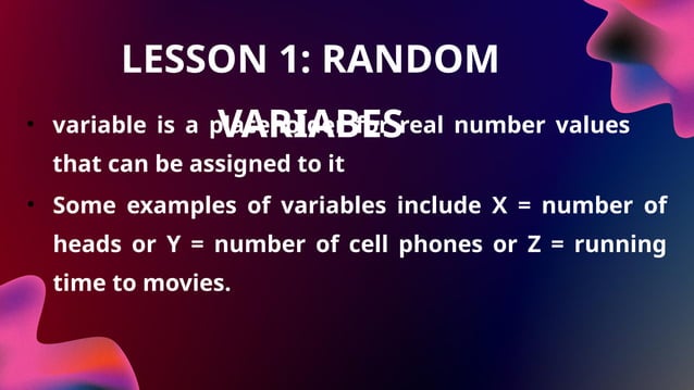 MODULE 1: Random Variables and Probability Distributions Quarter 3 Statistics and Probability .pptx