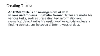 Introduction to Web Techniques_Key componenets_HTML Basics | PPT
