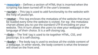 Introduction to Web Techniques_Key componenets_HTML Basics | PPT
