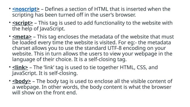 Introduction to Web Techniques_Key componenets_HTML Basics | PPT