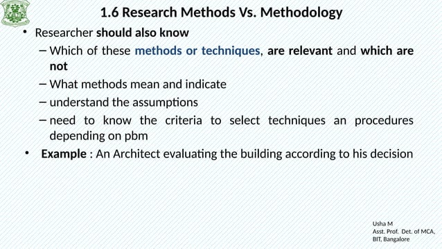 Introduction to research methodology MODULE 1 | PPTX