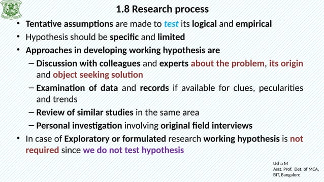 Introduction to research methodology MODULE 1 | PPTX