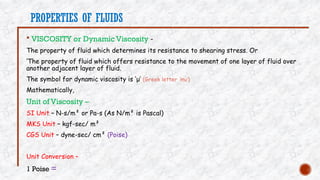 Module 1- Properties of fluid- FM Basics.pptx