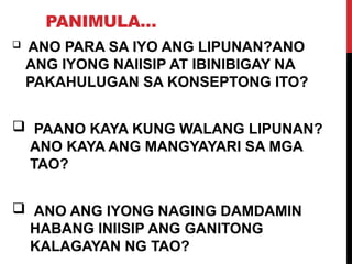Module 1 Kahulugan ng Lipunan, Layunin ng Lipunan | PPTX
