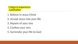 The Three Stages of Salvation- The doctrine of salvation | PPTX