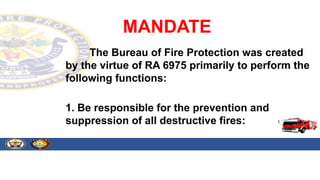 Module 1 - Introduction to Bureau of Fire Protection and the Legal ...