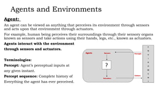 Agents-Artificial Intelligence with different types of agents | PPTX