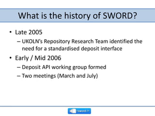 Module 1 - An Introduction To SWORD | PPT