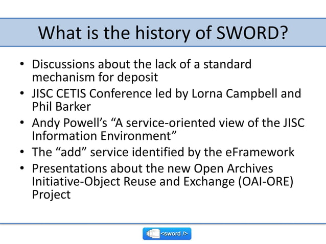 Module 1 - An Introduction To SWORD | PPT