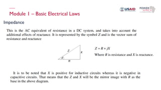 Module 1 - Basic Electricity and Equipments | PDF