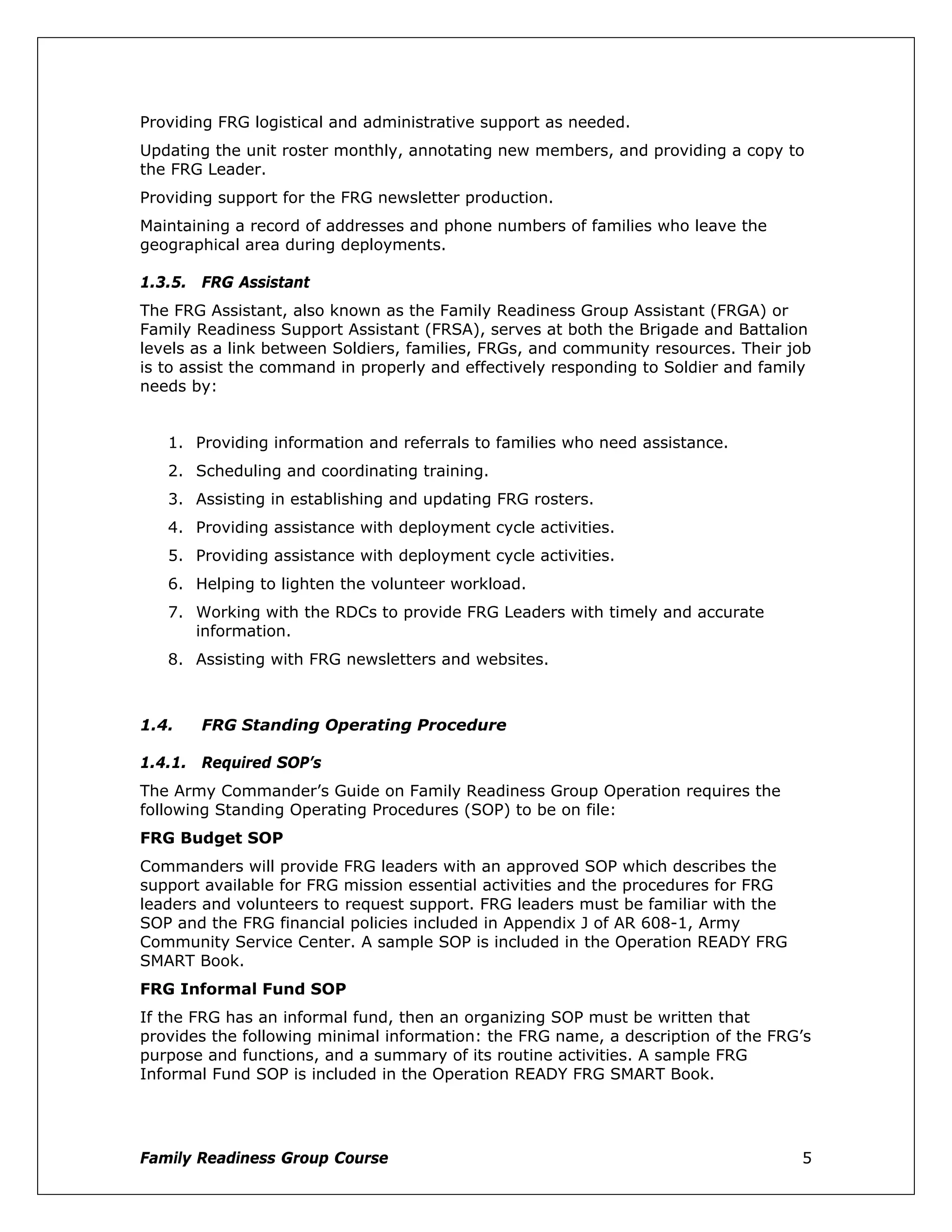 Module 1 basics of family readiness | PDF