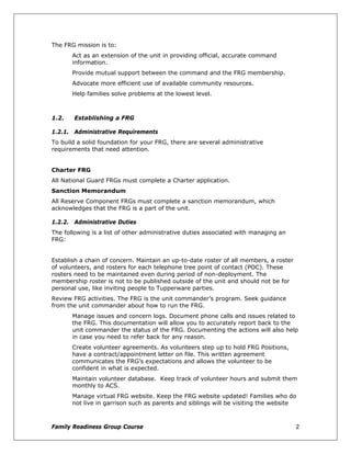 Module 1 basics of family readiness | PDF