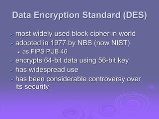 Module 1-Block Ciphers and the Data Encryption Standard.pptx