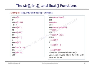 Python Programming ADP VTU CSE 18CS55 Module 1 Chapter 1 | PPT | Free Download