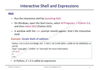 Python Programming ADP VTU CSE 18CS55 Module 1 Chapter 1 | PDF