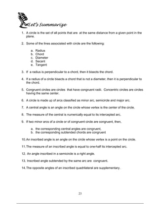 Module 1 circles | PDF