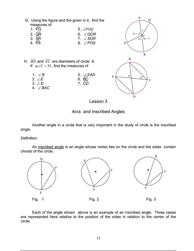Module 1 circles