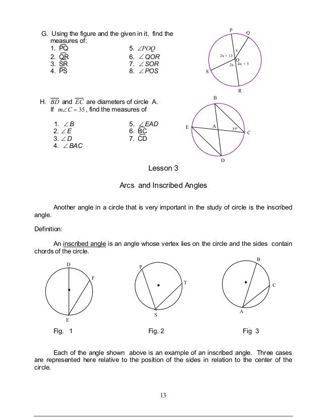 Module 1 circles
