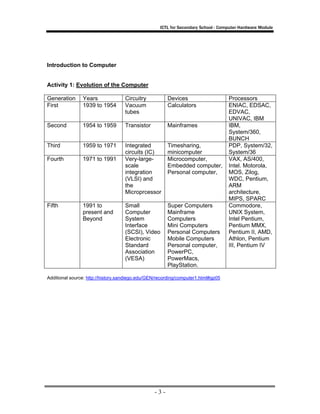 Module 1 - Computer Evolution | PDF