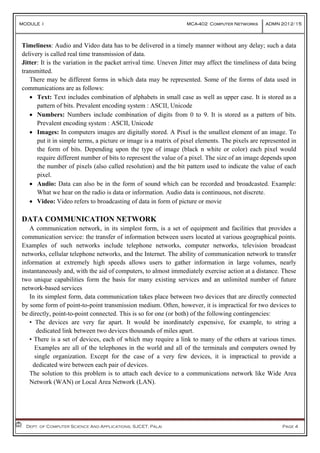 Module 1 computer networks imtroduction,data link layer | PDF
