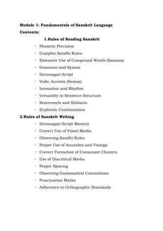 Dr. Shastri presents rules of Sanskrit reading and writing | PPT