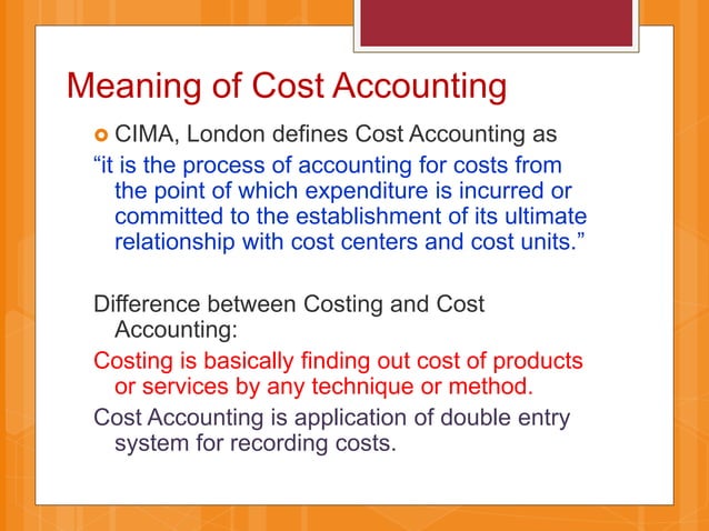 Module 1 - cost and management accounting.pptx | Business Accounting ...