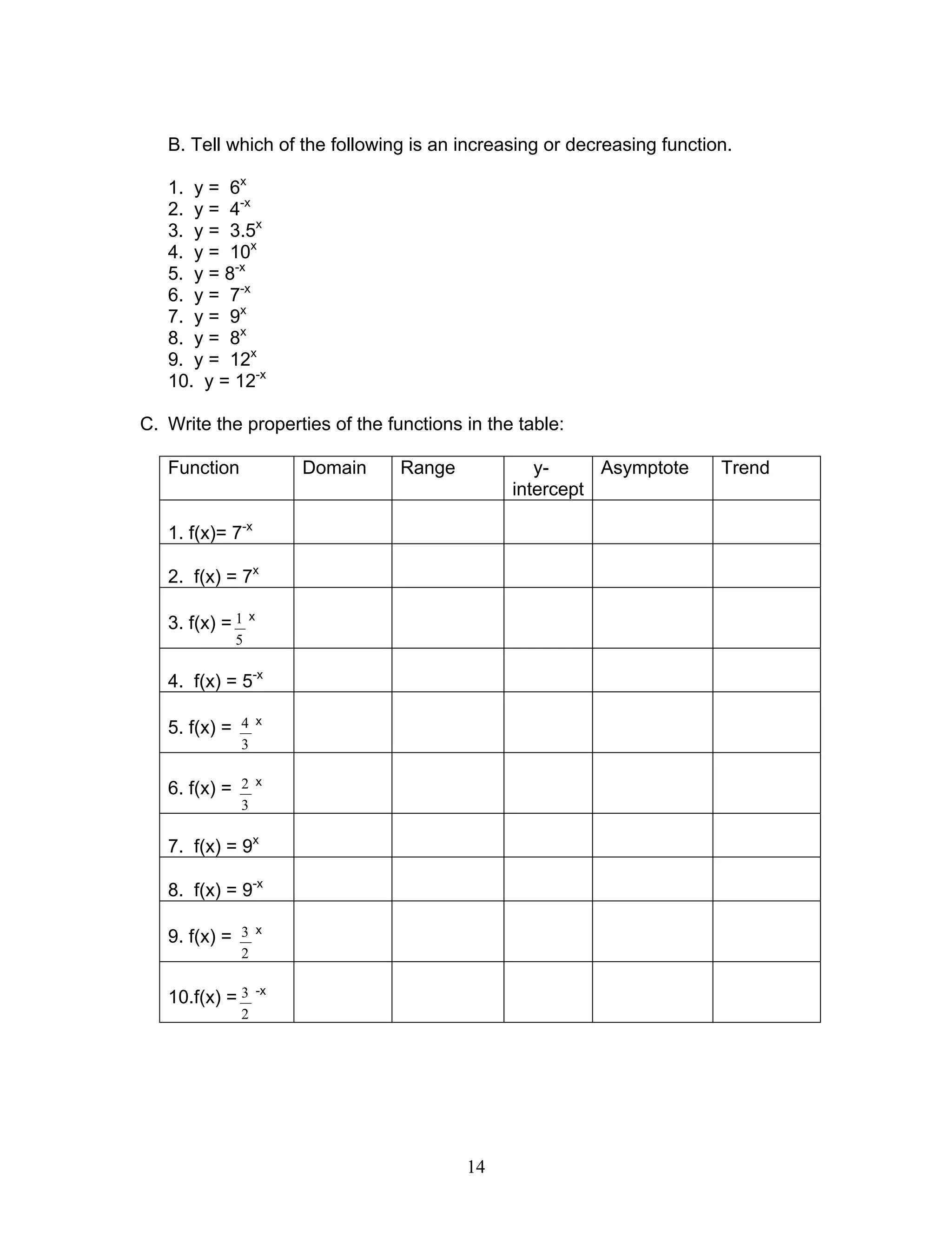 Module1 exponential functions | PDF