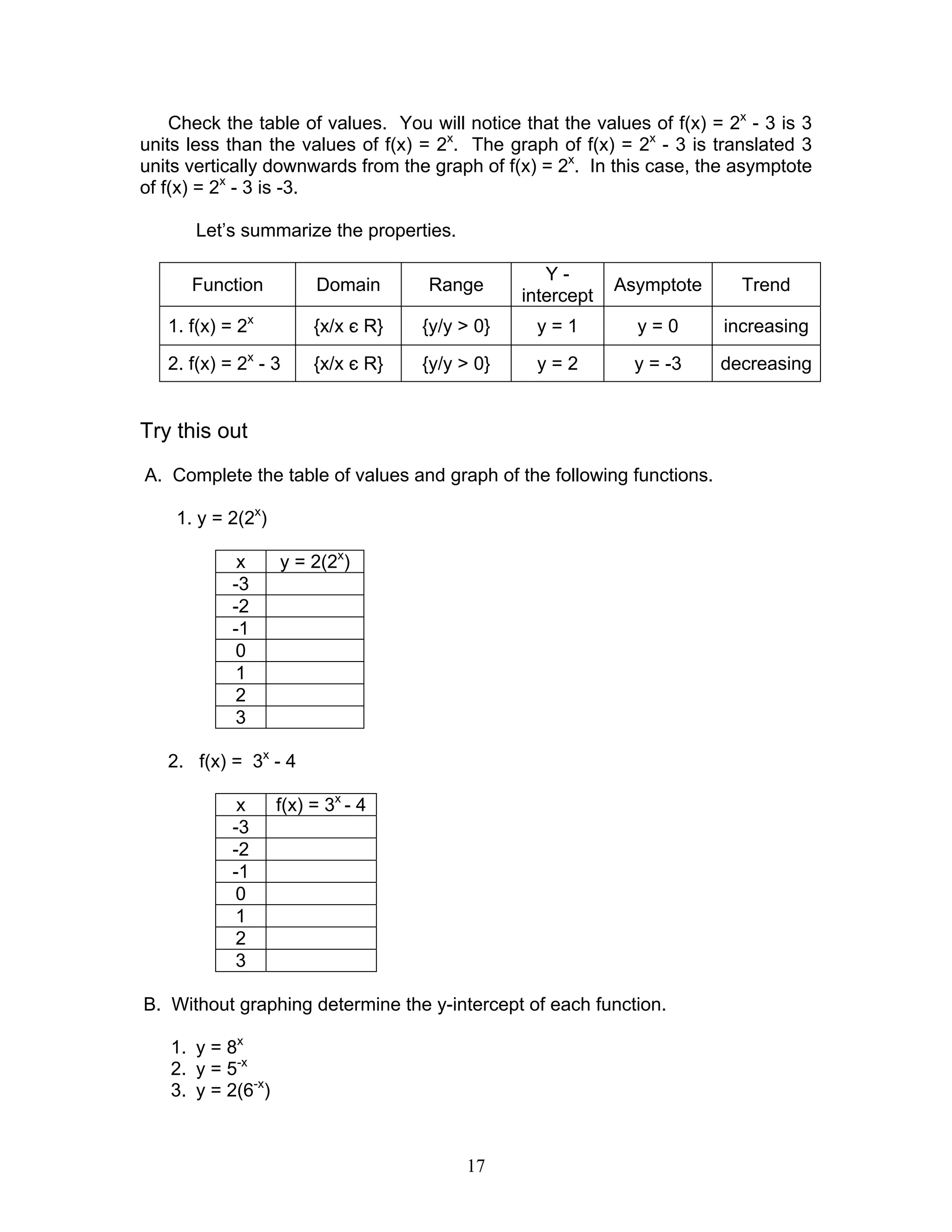 Module1 exponential functions | PDF