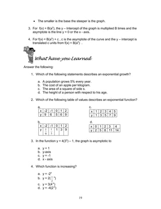 Module1 exponential functions | PDF