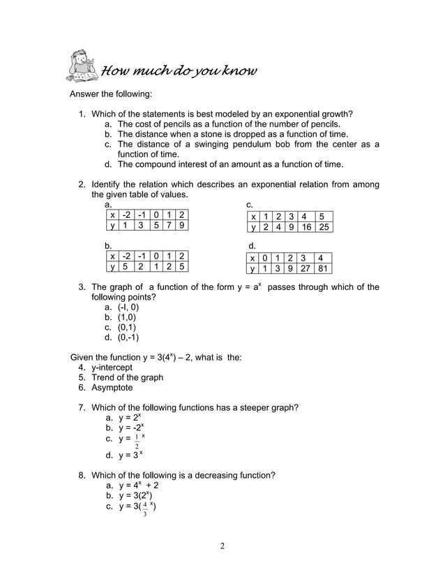 Module1 exponential functions | PDF | Physics | Science