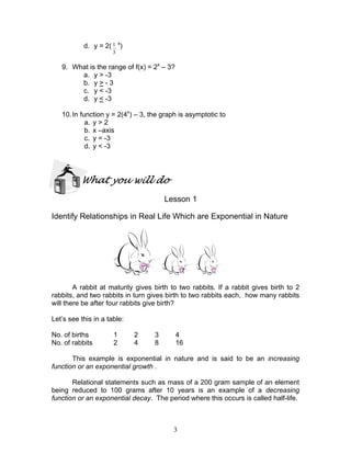 Module1 exponential functions | PDF