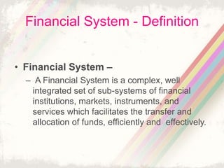 Financial System | PPTX