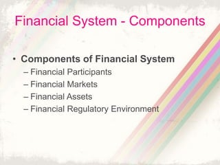 Financial System | PPTX