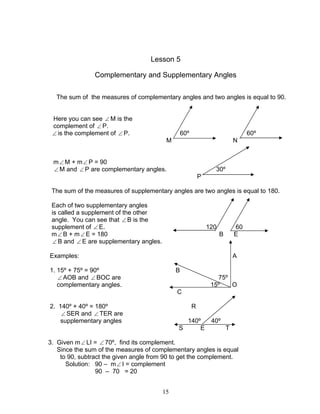 Module 1 geometric relations | PDF
