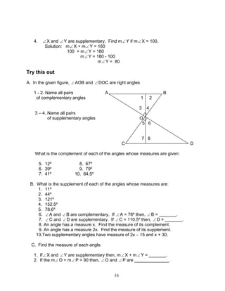 Module 1 geometric relations | PDF