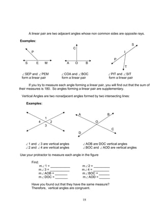 Module 1 geometric relations | PDF