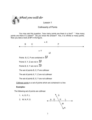 Module 1 geometric relations | PDF
